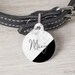 White Marble Black Dog Tag Pet ID Tag Two Sided Design Two - Etsy
