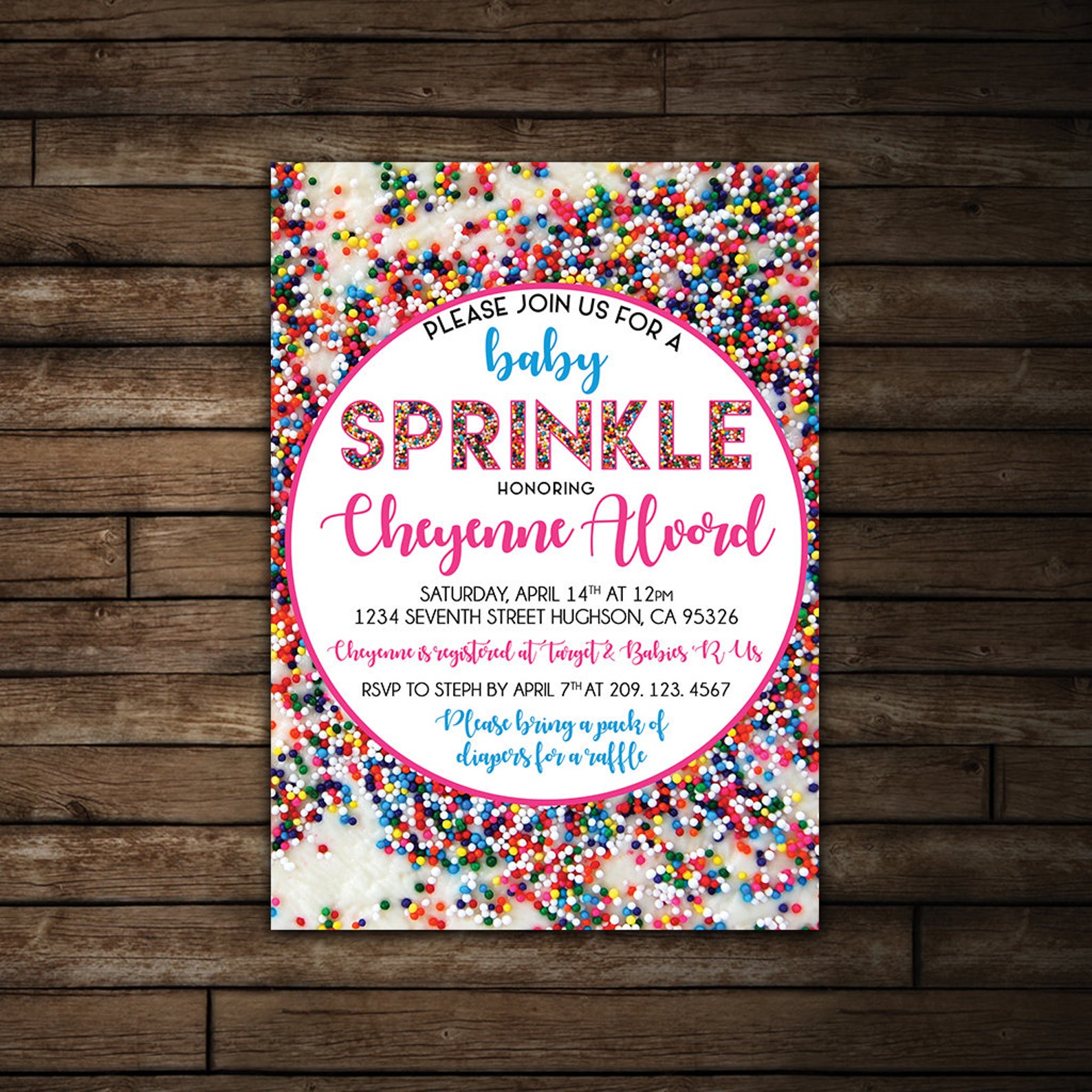 Baby Sprinkle Invitation Confetti Baby Sprinkle Printable Invitation - Etsy