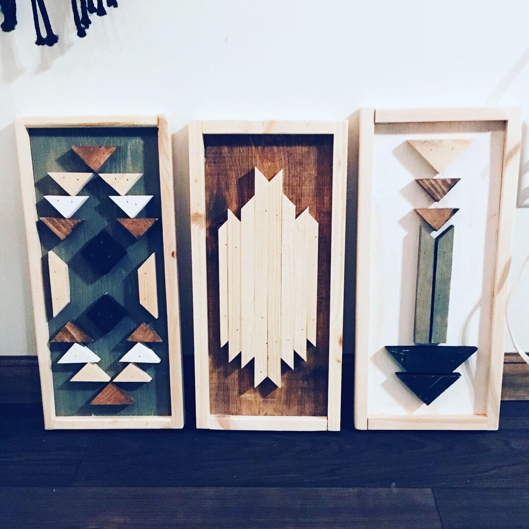 Aztec Wood Wall Decor - Etsy