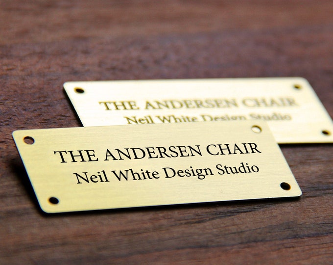 Metal Labels, Metal Tags, Brass Labels, Custom Logo Labels, Engraved ...