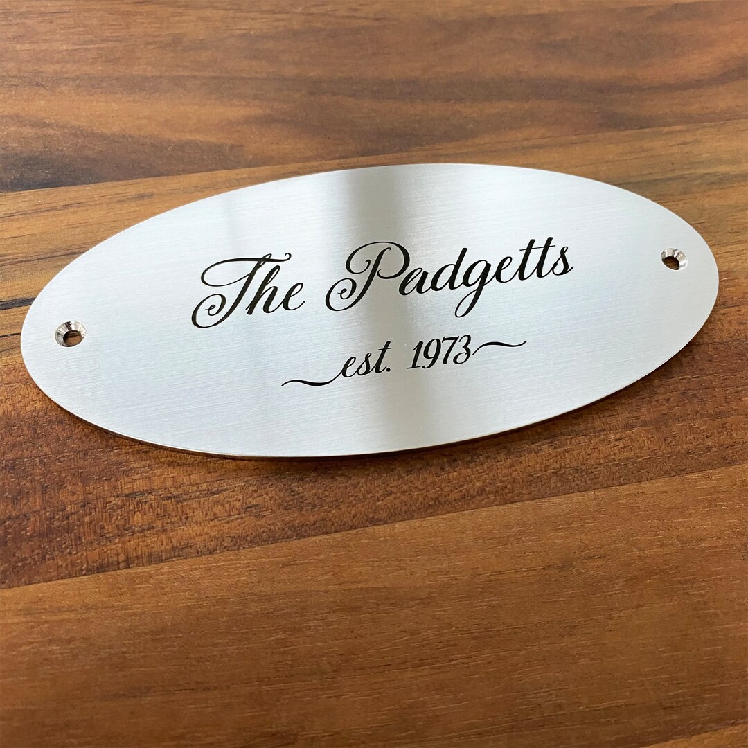 Metal Sign, Stainless Steel Door Sign, Custom Engraved - Etsy