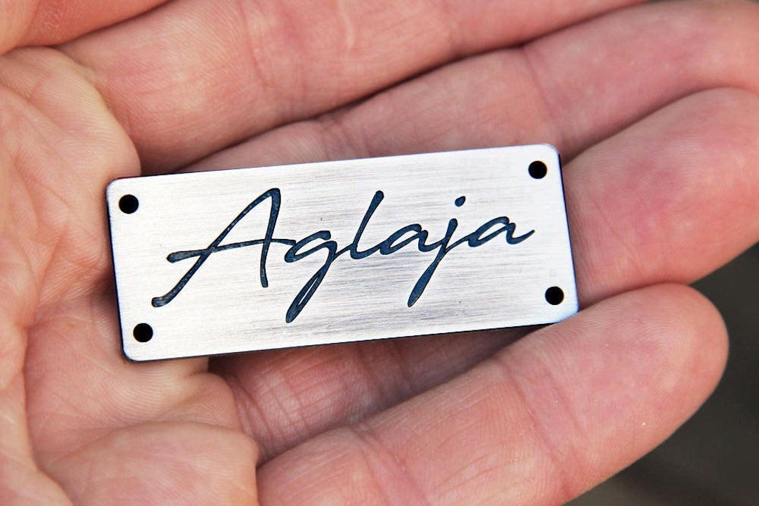 Custom Metal Labels, Silver Metal Tags, Personalized Tags, Engraved ...