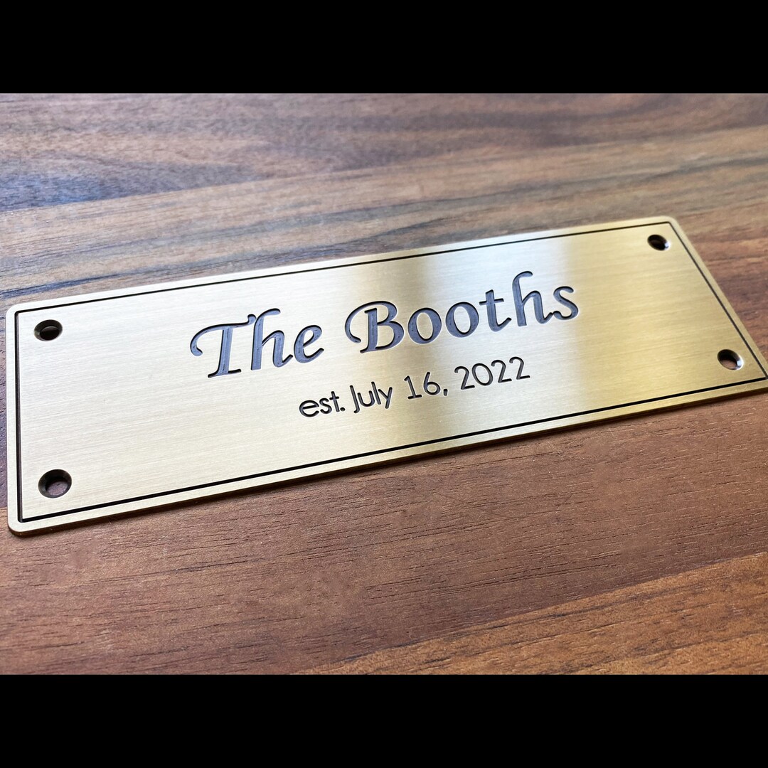 Brass Sign Custom Engraved Sign Brass Door Plate Door Sign - Etsy