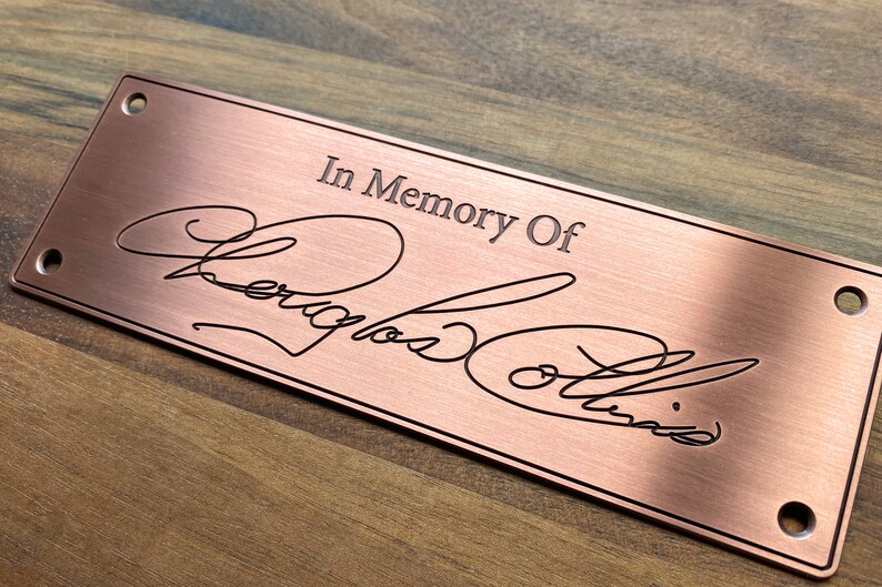 Signature Copper Sign Custom Engraved Sign Copper Sign - Etsy