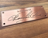 Signature Copper Sign Custom Engraved Sign Copper Sign - Etsy