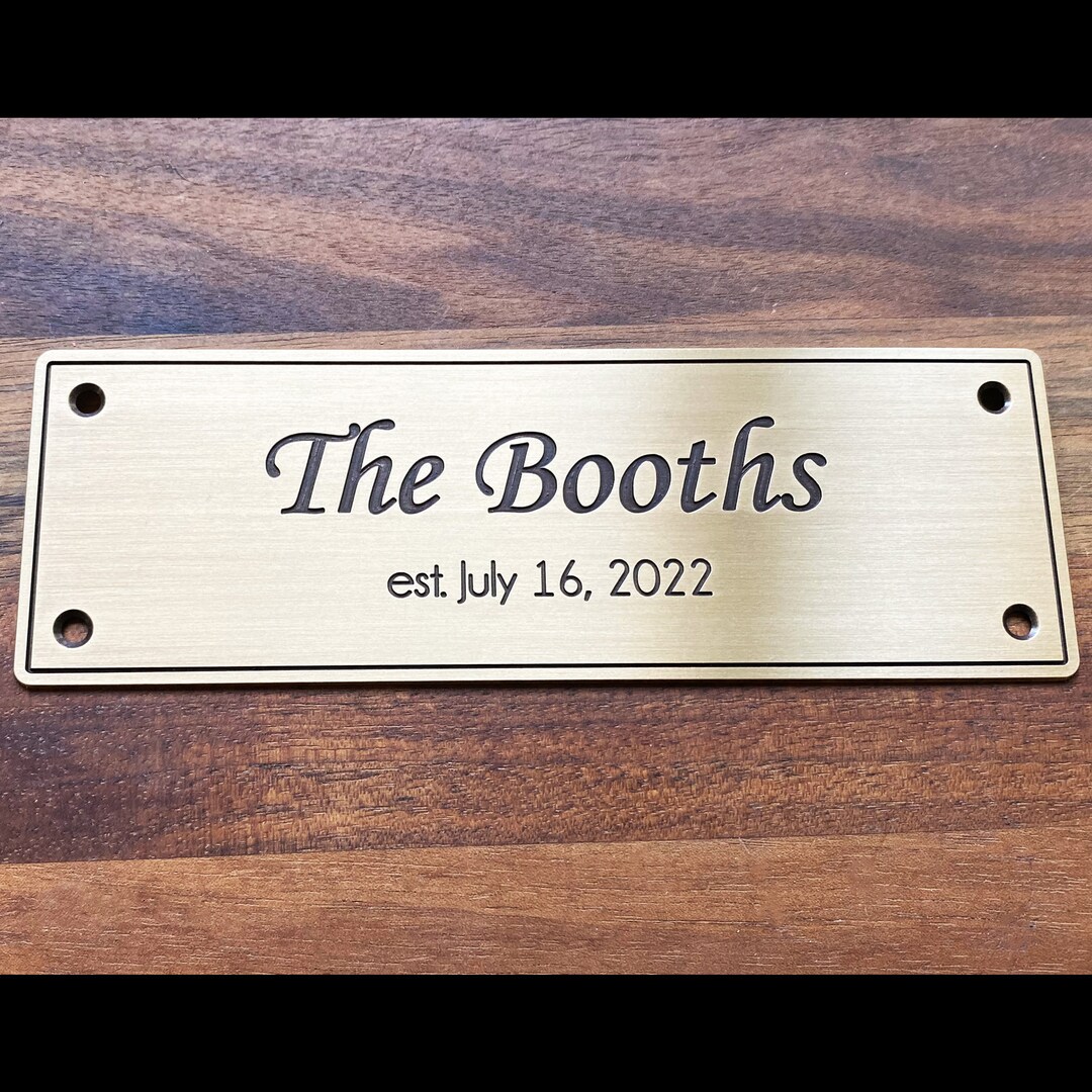 Brass Sign, Custom Engraved Sign, Brass Door Plate, Door Sign, Name ...