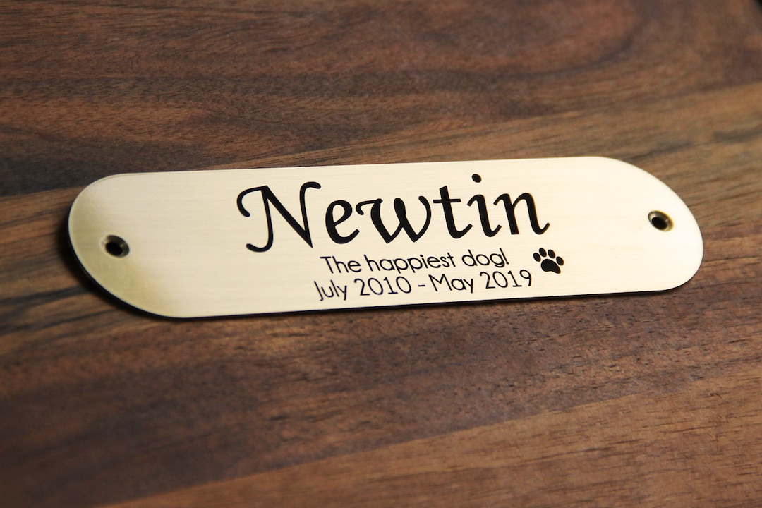 Engraved Metal Plate, Custom Engraved Name Plate, Personalized Brass ...