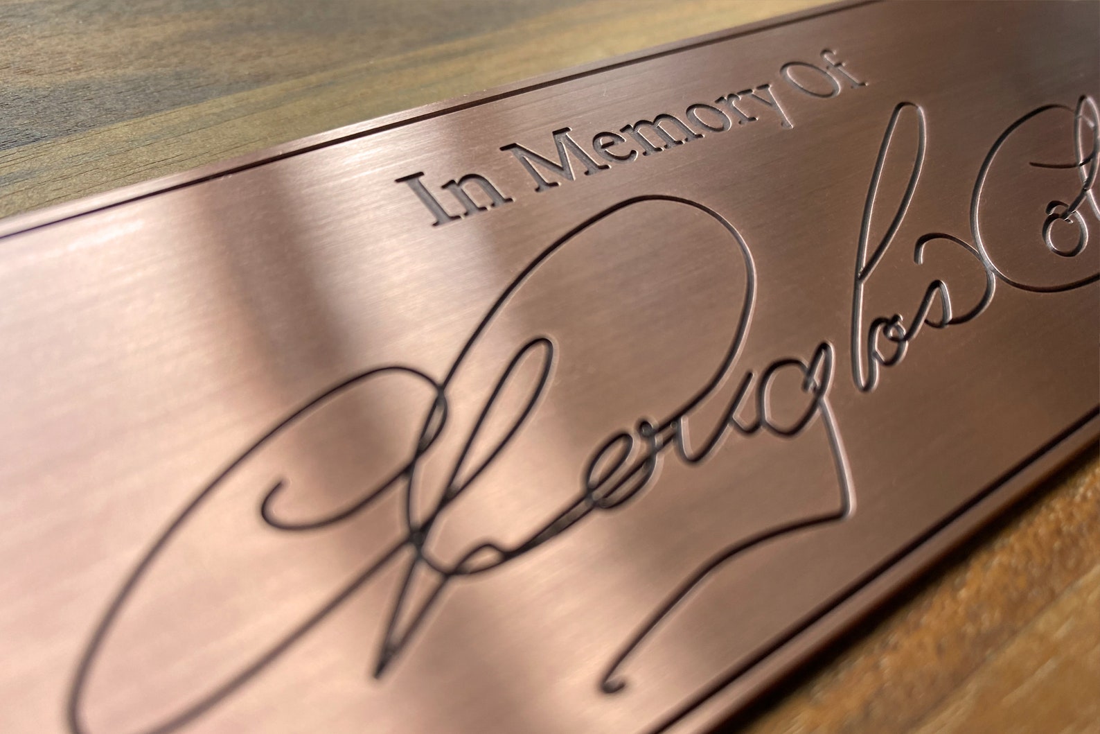 Signature Copper Sign Custom Engraved Sign Copper Sign - Etsy