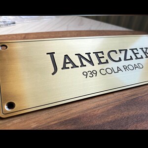 Brass Sign, Custom Engraved Plate, Personalized Metal Sign - Etsy