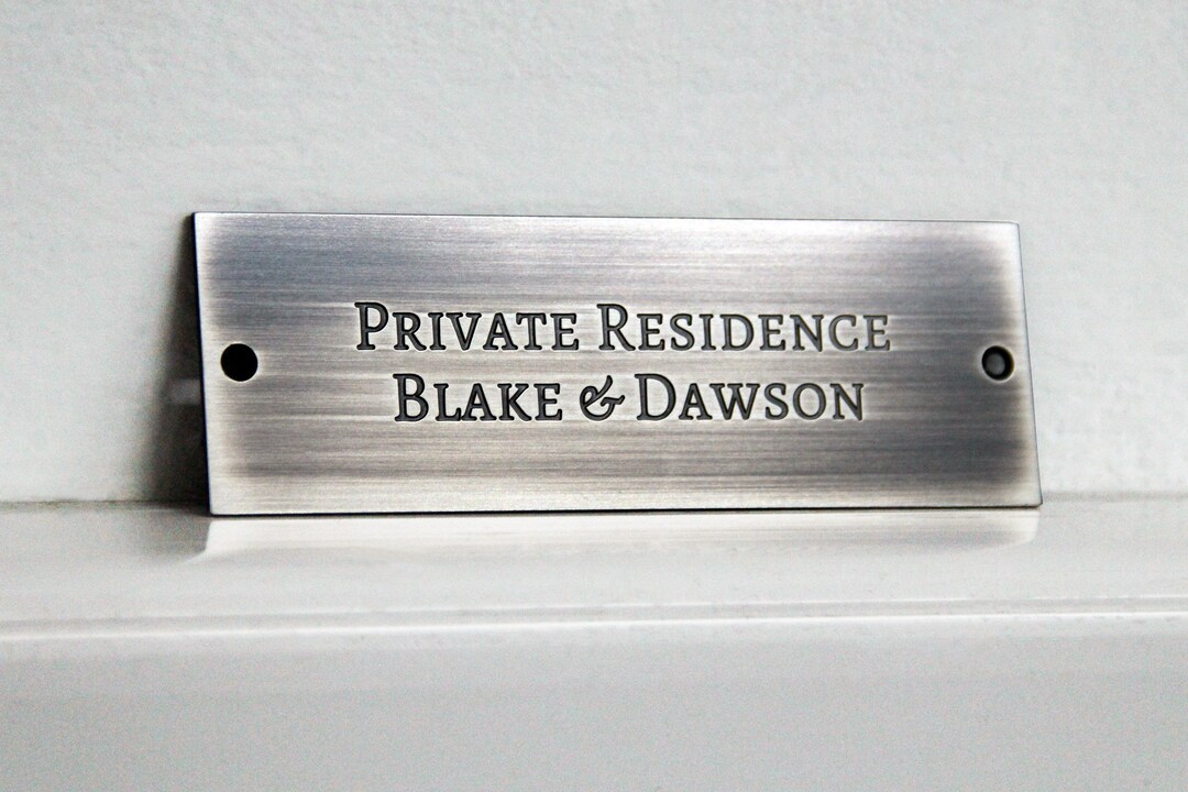 Metal Plaque, Custom Metal Sign, Brass Door Plate, Door Sign, Name Sign ...