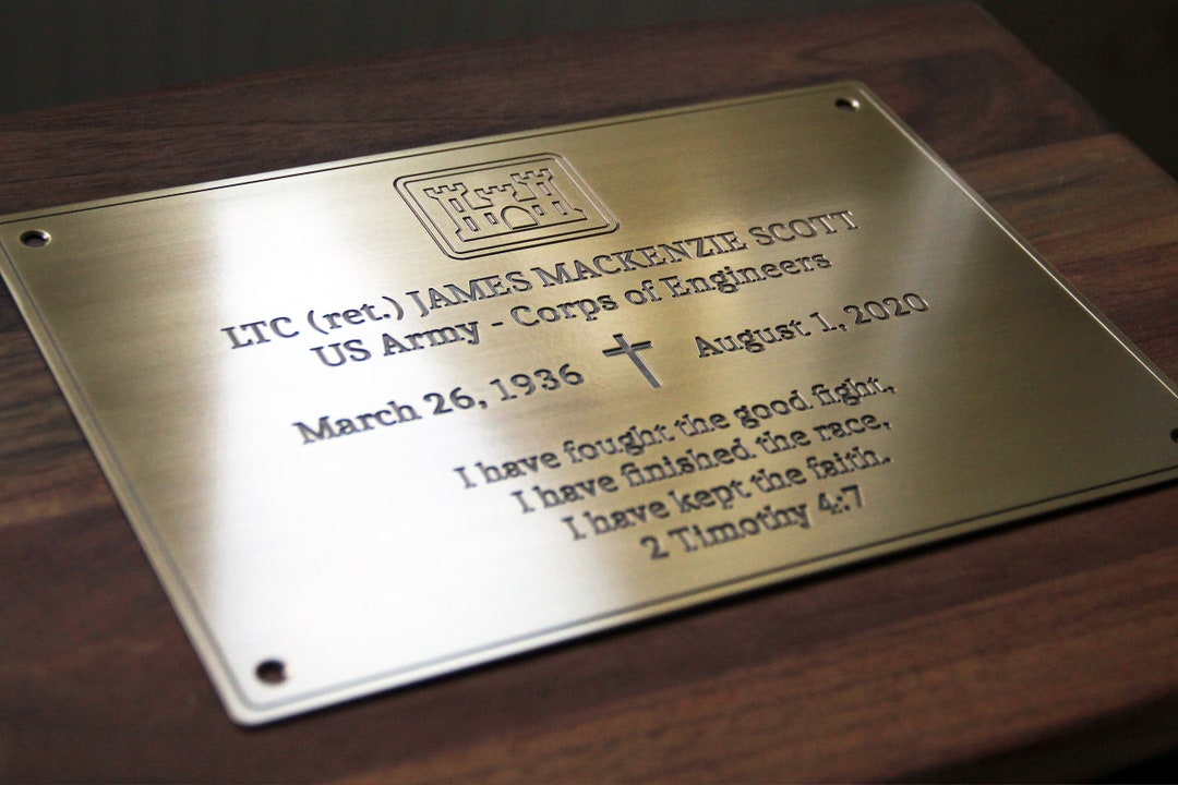 Memorial Plaque With Personal Engraving, Remembrance Plaque ...
