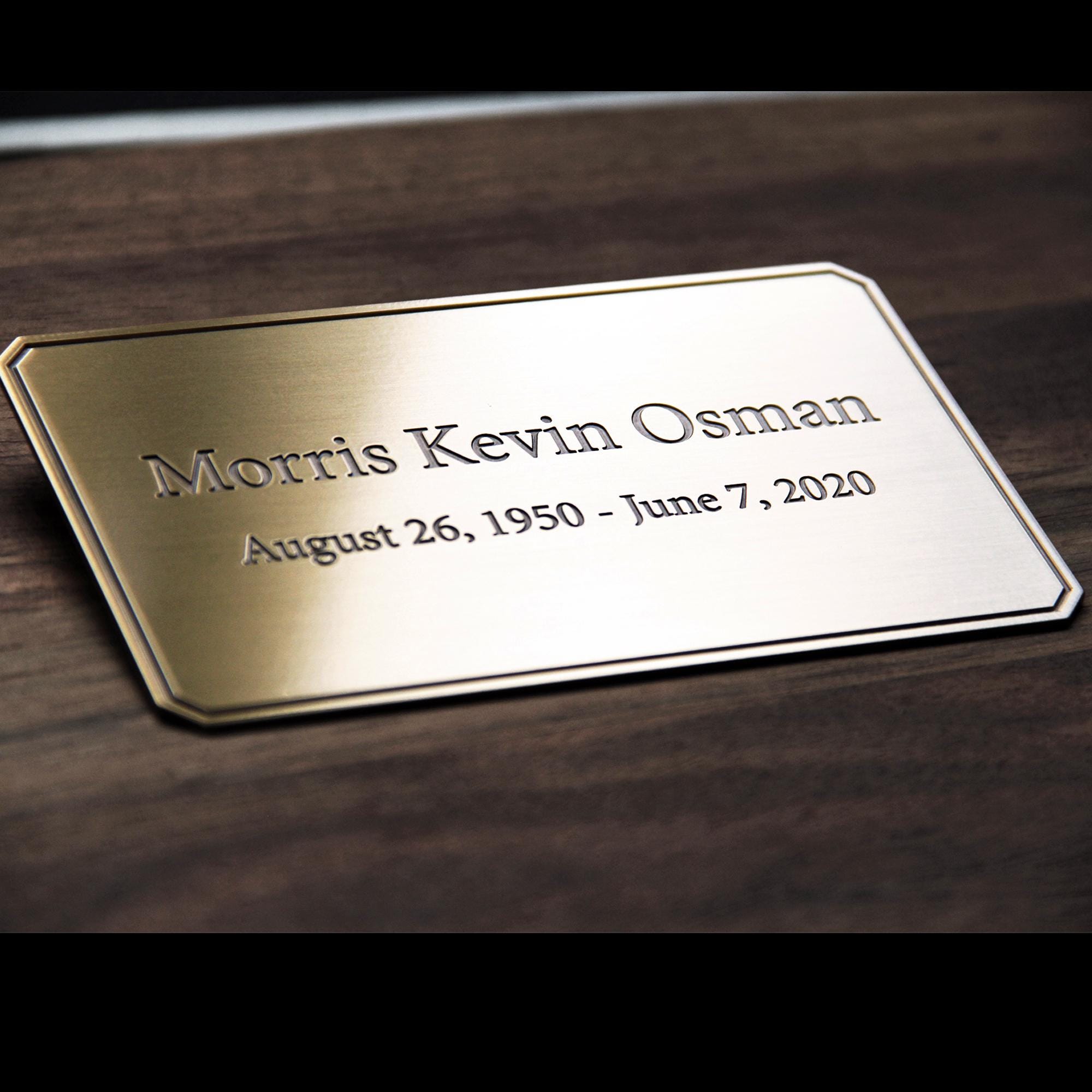 Memorial Brass Plaque, Personalized Memorial, Remembrance Plaque, Brass ...