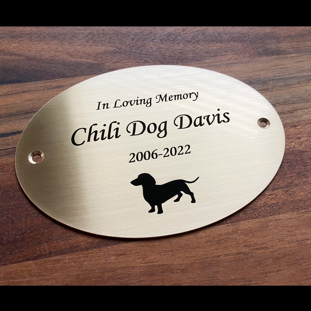 Dog Memorial Sign - Remembrance Dog Plaque - Personalized Brass Plaque ...