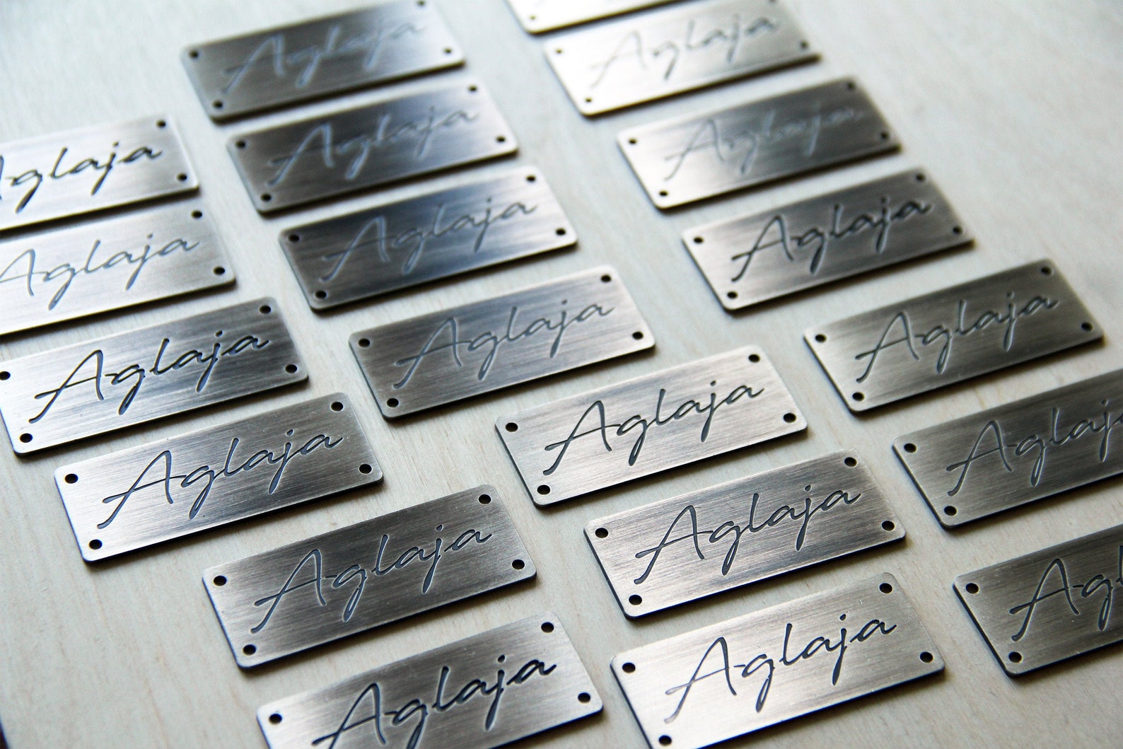 Custom Metal Labels, Silver Metal Tags, Personalized Tags, Engraved ...