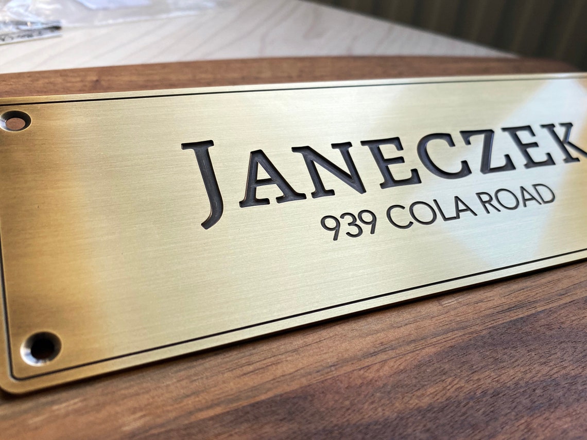 Brass Sign Custom Engraved Sign Brass Door Plate Door Sign - Etsy