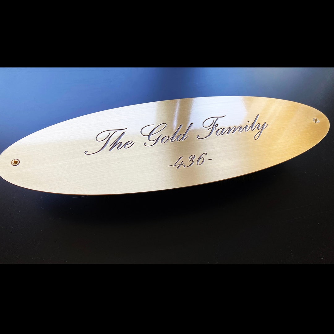 Brass Sign, Custom Engraved Sign, Brass Door Plate, Door Sign, Name ...
