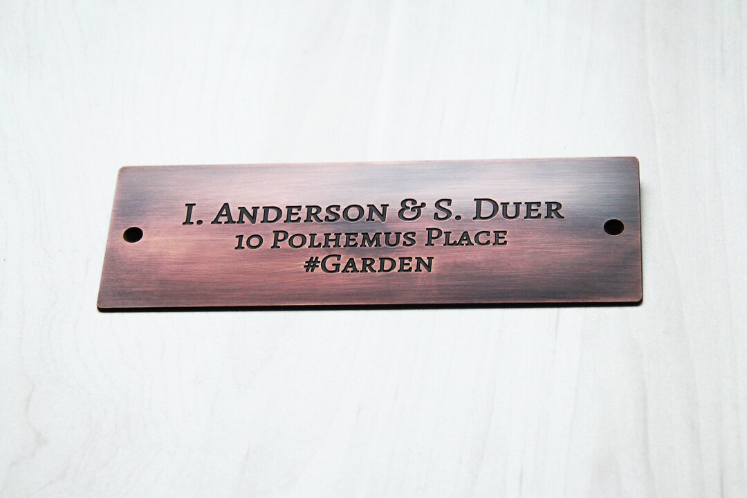 Vintage Door Sign, Custom Door Sign, Brass Door Plate, Door Sign, Name ...