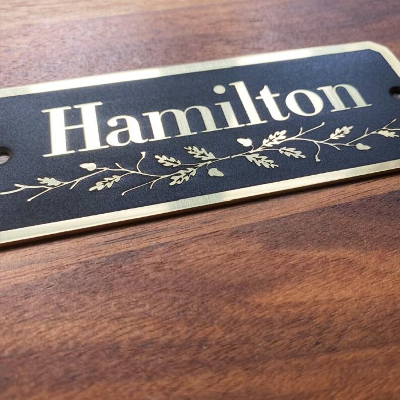 Personalized Door Sign, Custom Brass Door Signs & Plaques, Customized ...