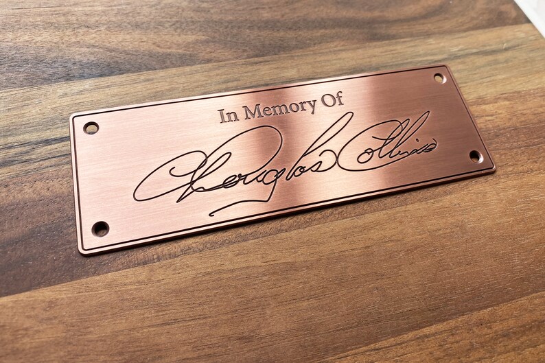 Signature Copper Sign Custom Engraved Sign Copper Sign - Etsy
