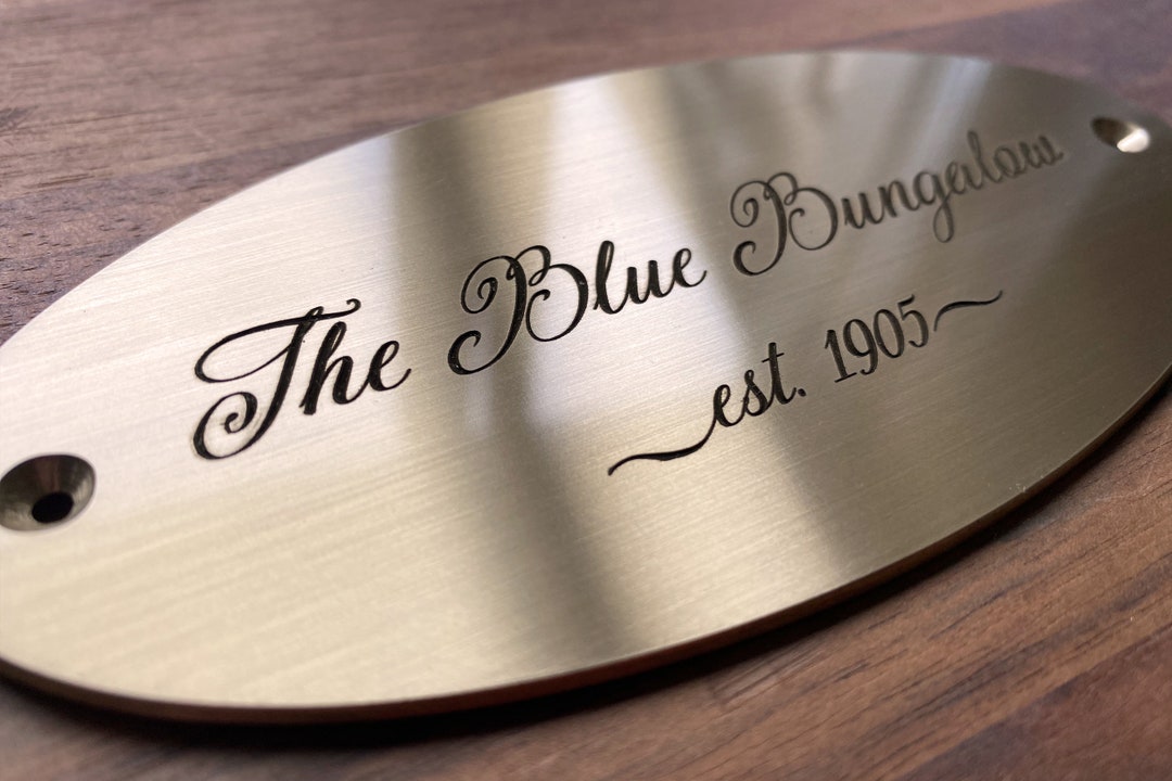 Brass Sign, Custom Door Sign, Personalized Sign, Family Name Sign ...