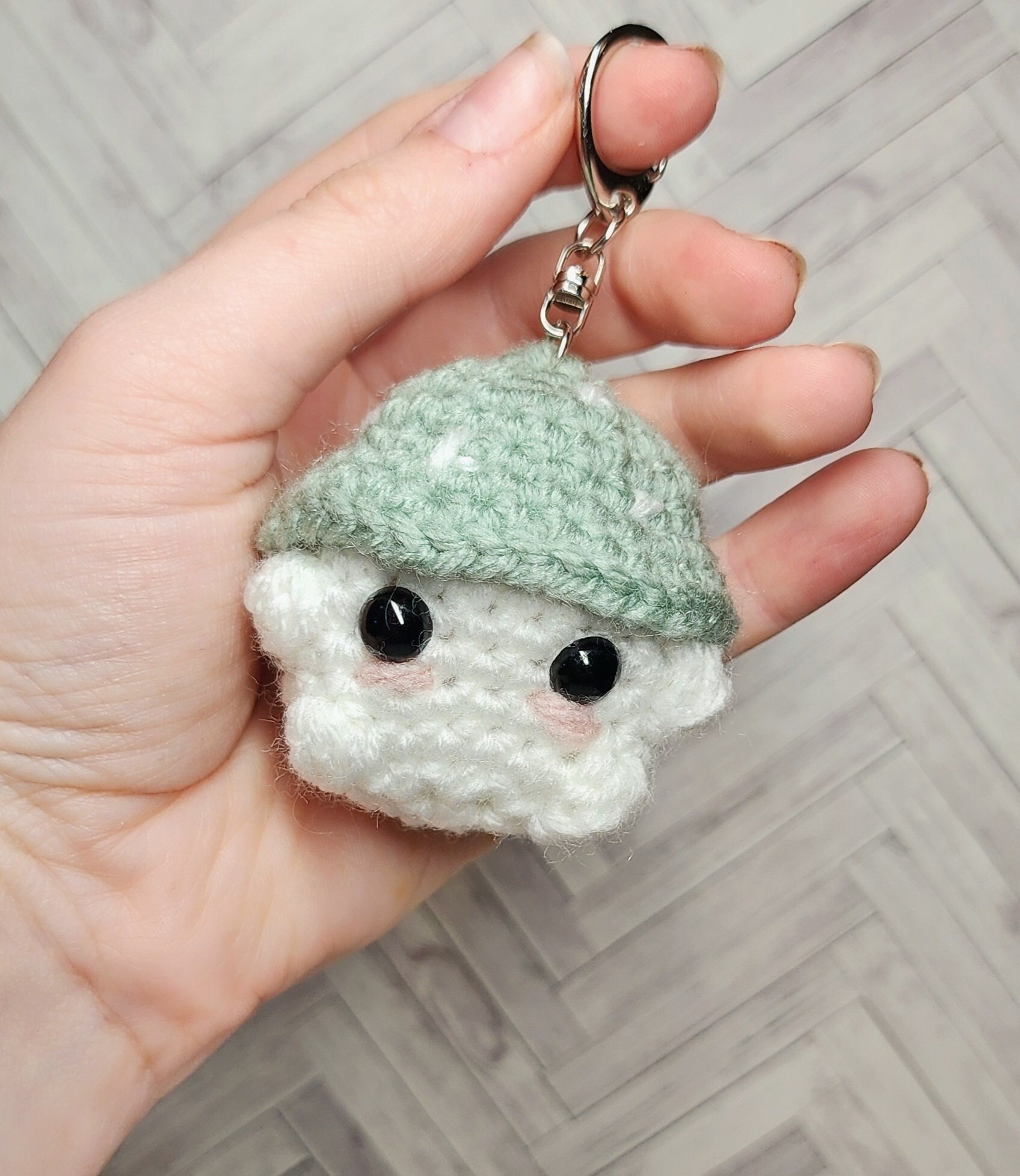 Crochet Mushroom Keychain Charms Purse Accessory - Etsy