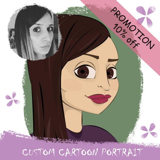 CUSTOM CARTOON PORTRAIT, Personalized Portrait, Custom Gift, Custom ...
