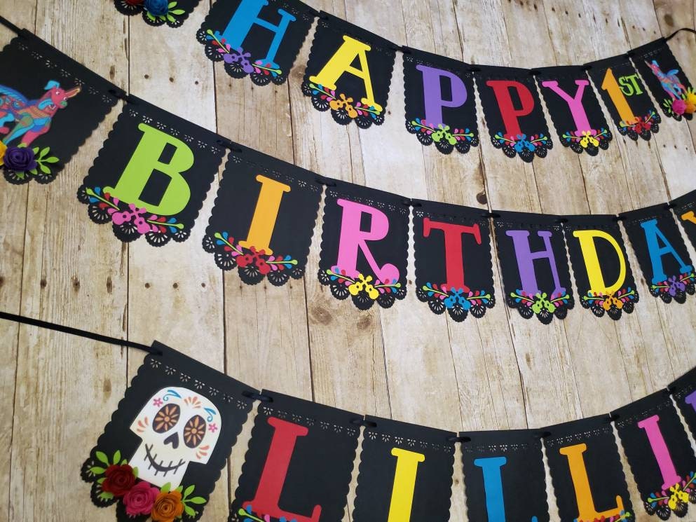 Coco Birthday Banner Fiesta Birthday Fiesta Party Fiesta - Etsy