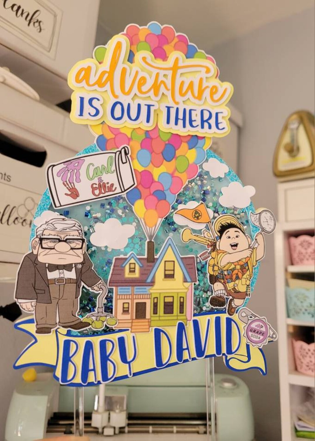 Up Cake Topper| Shaker Topper | up Movie Birthday - Etsy