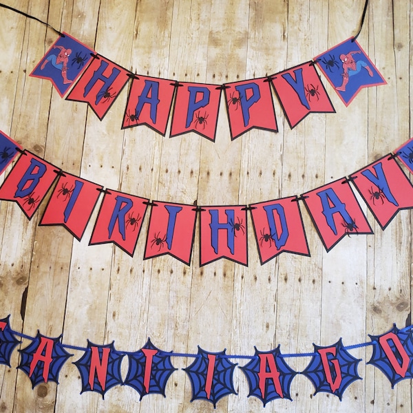Spiderman Birthday Banner - Etsy