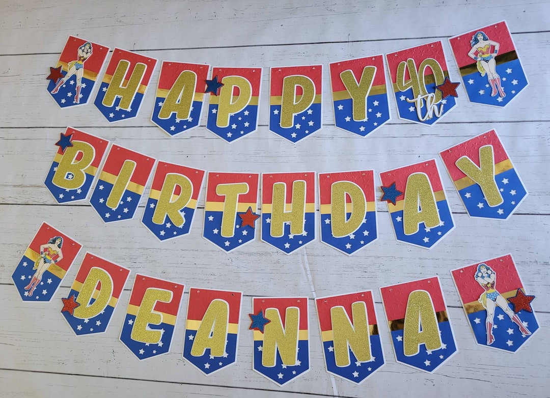 Wonder Woman Banner| Wonder Woman Birthday| Wonder Woman Party - Etsy