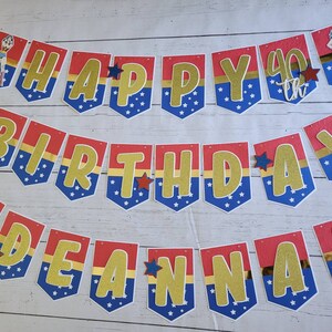 Wonder Woman Banner| Wonder Woman Birthday| Wonder Woman Party - Etsy
