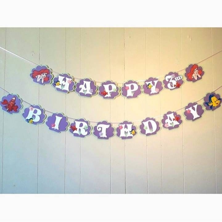 Little Mermaid Ariel Birthday Banner | Etsy