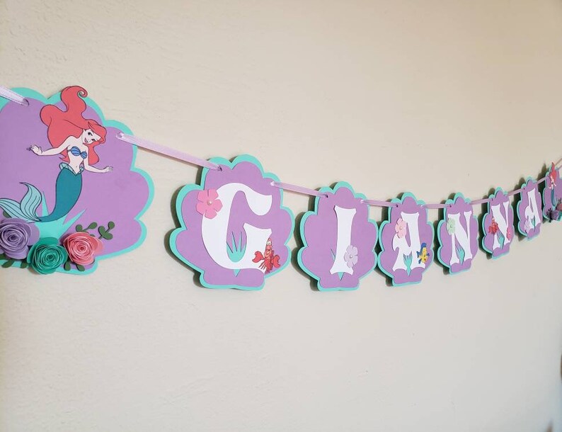 Little Mermaid Ariel Birthday Banner | Etsy