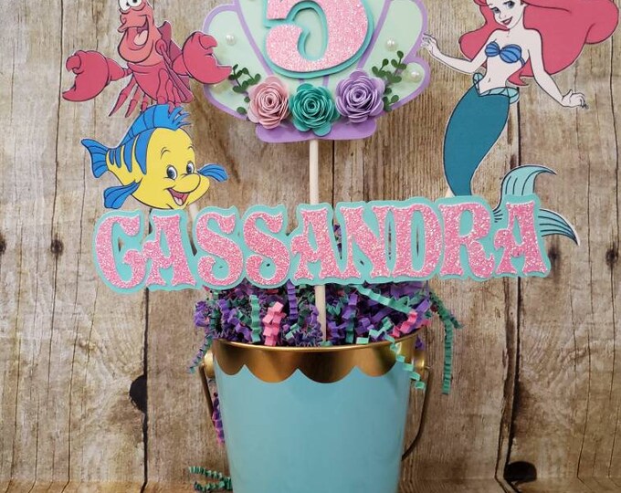 Little Mermaid Center Pieces| Ariel Little Mermaid Birthday Party Decor ...