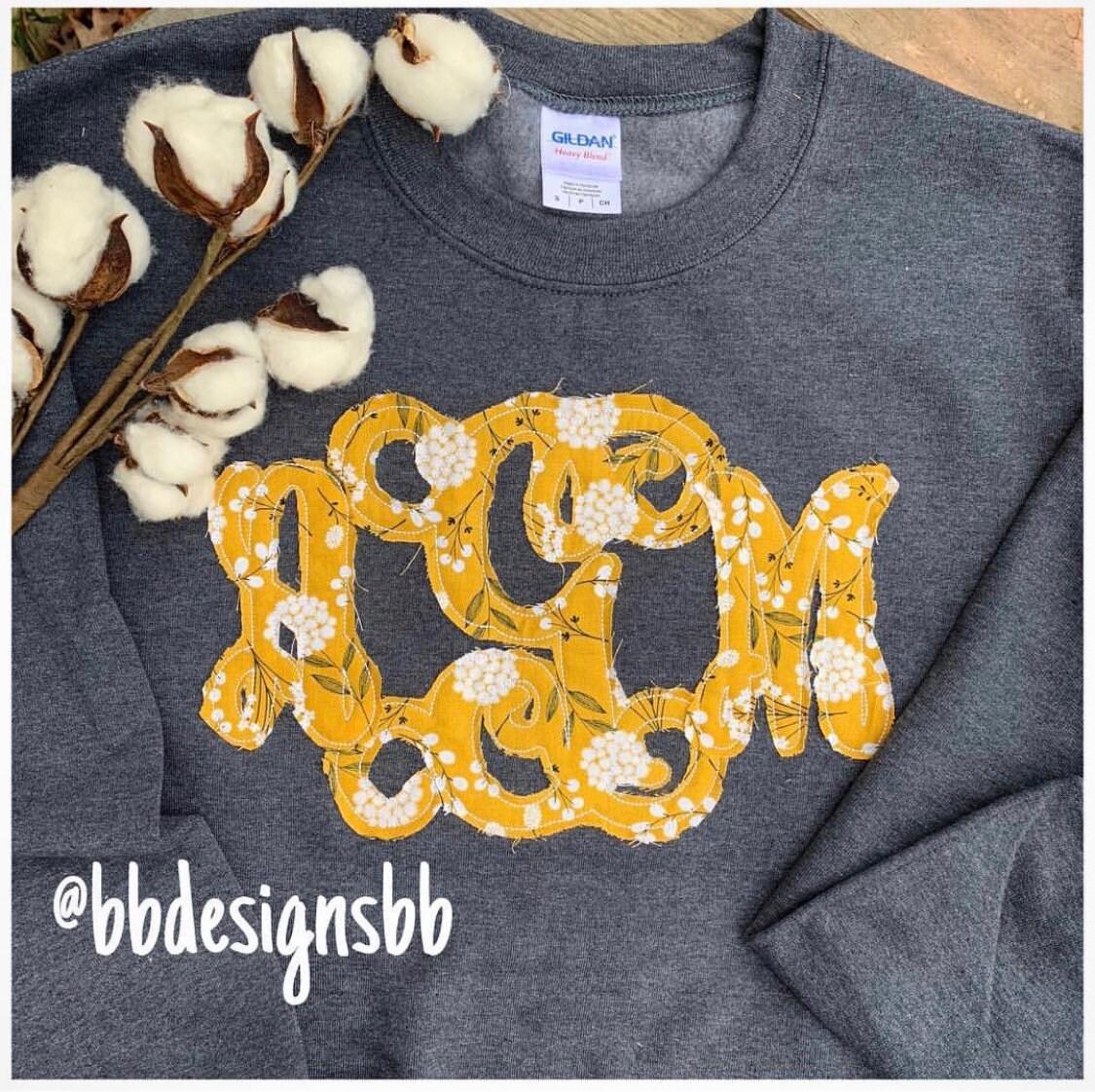 Raggy Monogram Tee - Etsy