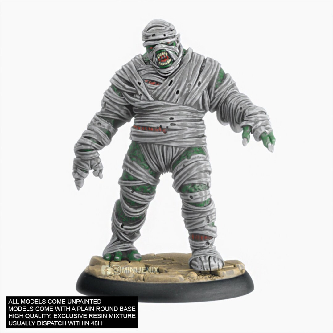 UNDEAD MUMMY MONSTER Fantasy: D&D, Frostgrave, 3D Resin Miniature 28mm ...