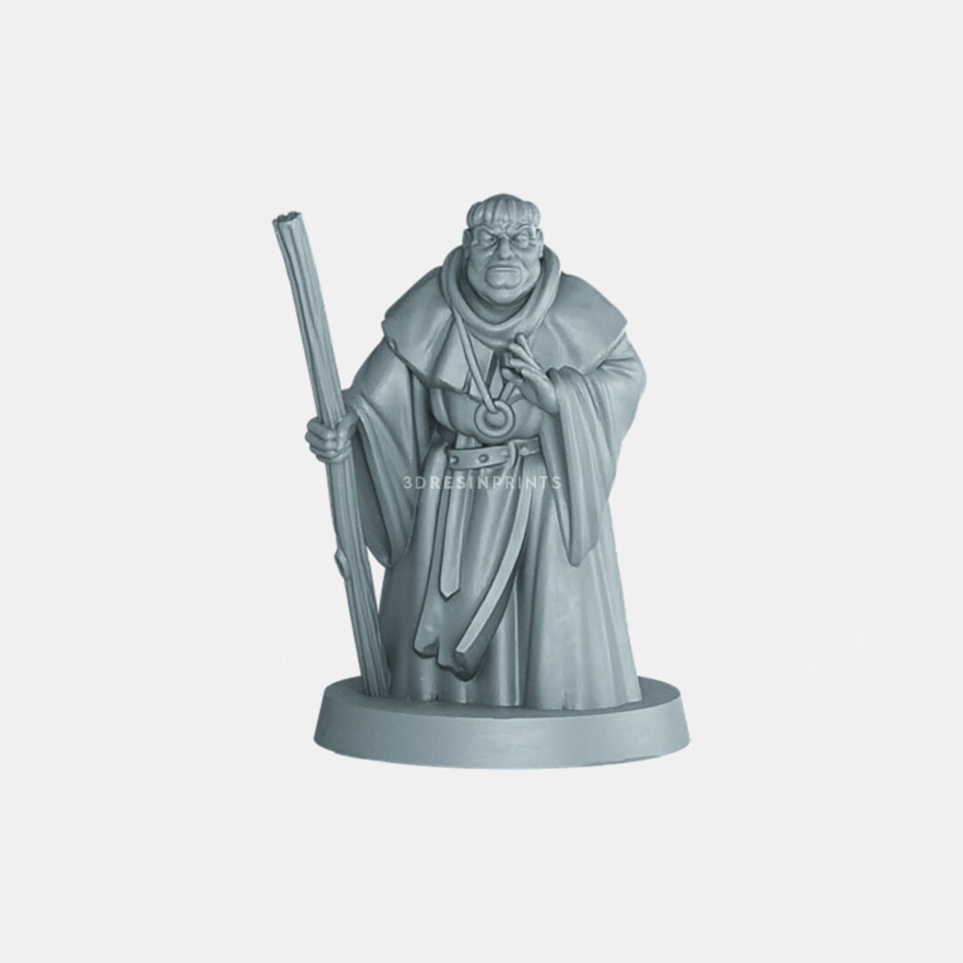 CLERIC MONK Fantasy Dnd Tabletop 3D Resin Miniature 28mm 32mm V01 - Etsy