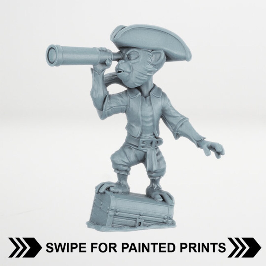 PIRATE MONKEY Fantasy: Animal Unpainted Resin Miniature for 28mm or ...