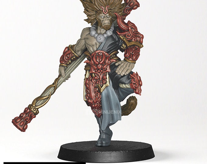 Son Goku, Monkey King Warrior Dnd Pathfinder Clay Cyanide Miniatures ...