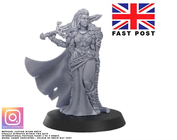 C54 BATTLE MAIDEN Frostgrave Pathfinder Tabletop 3D - Etsy