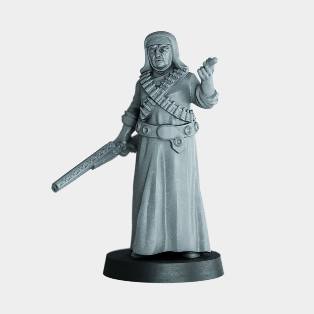 B65 GANGSTER NUN Western: Cthulhu Cowboy Resin 3D Miniature - Etsy