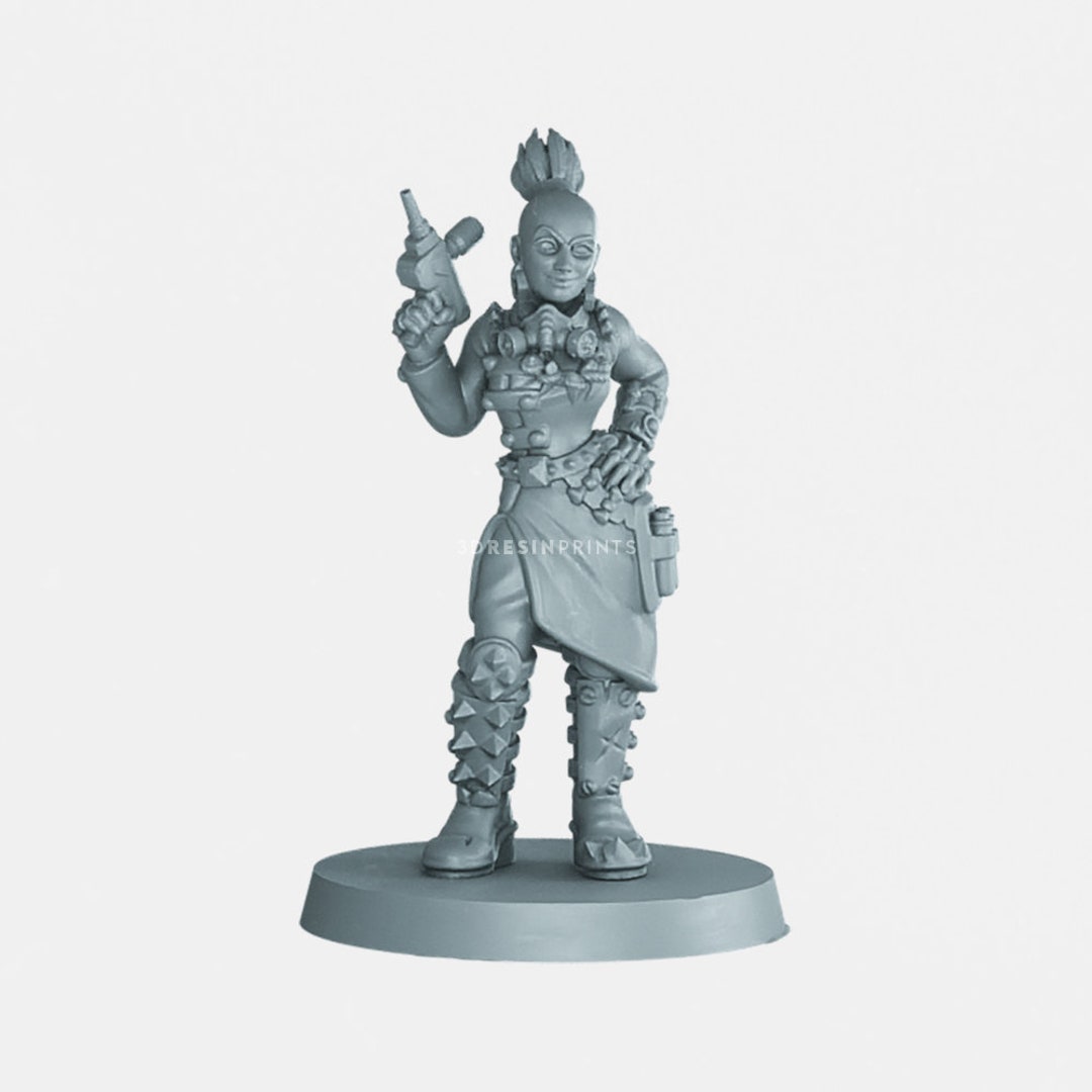 WASTELAND MEDIC Sci-fi: Shadowrun, Cyberpunk, Resin Miniature 28mm 32mm ...