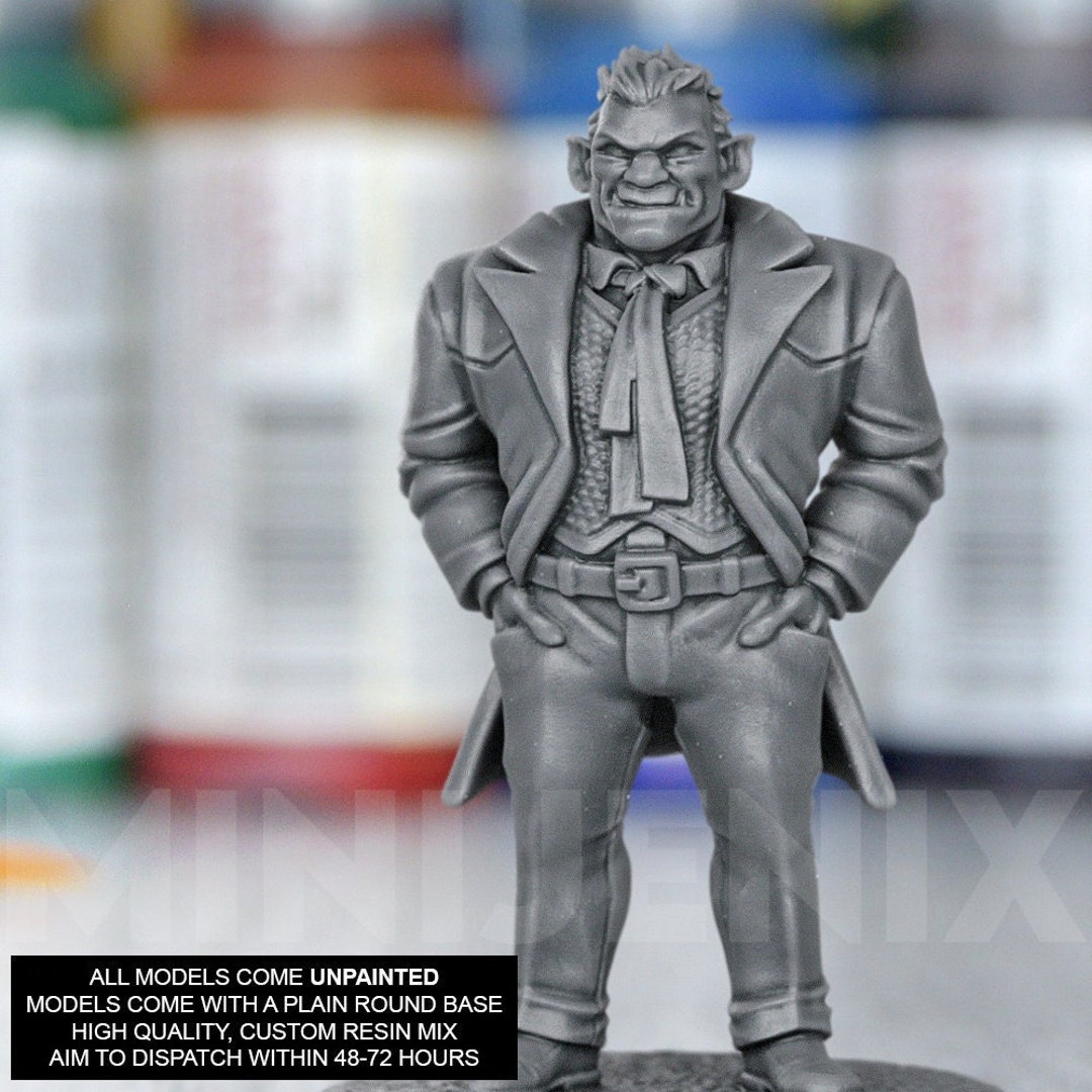 ORC GANG BOSS Sci-fi: Shadowrun, Cyberpunk, Unpainted Fantasy Resin ...