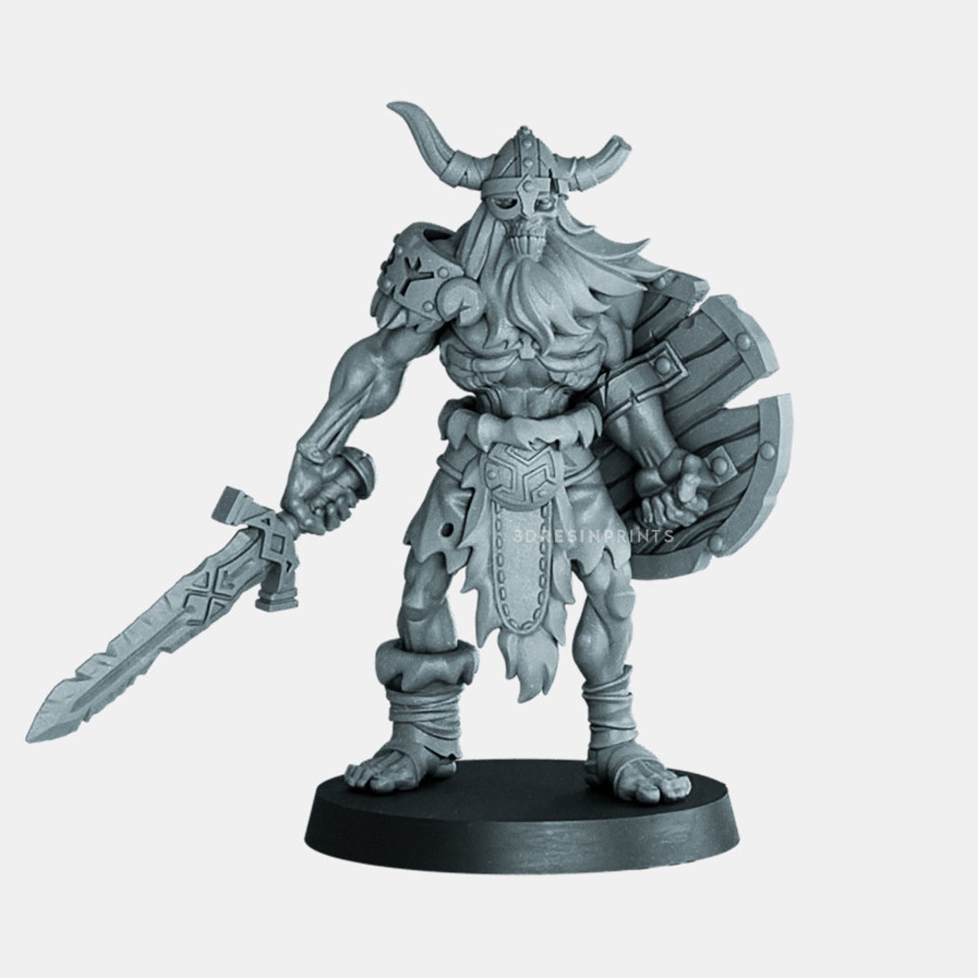 B02 UNDEAD DRAUGR BARBARIAN Frostgrave, Pathfinder, Tabletop 3D Printed ...