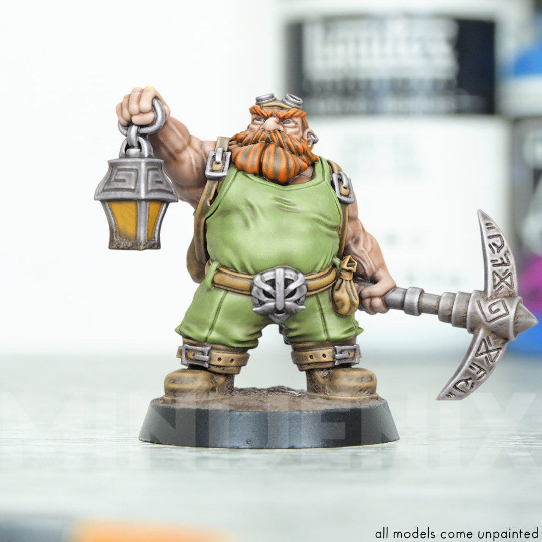 DWARF EXPLORER Fantasy: NPC, Townsfolk, Frostgrave, Resin 28mm 32mm - Etsy