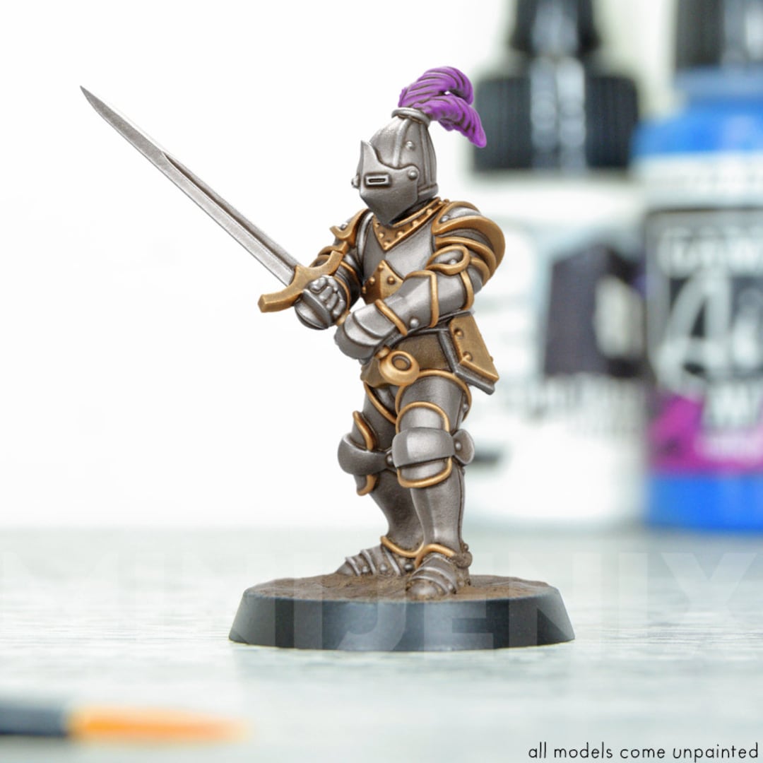 FANTASY KNIGHT || Fantasy Dnd Tabletop RPG Resin Miniature 28mm 32mm - Etsy