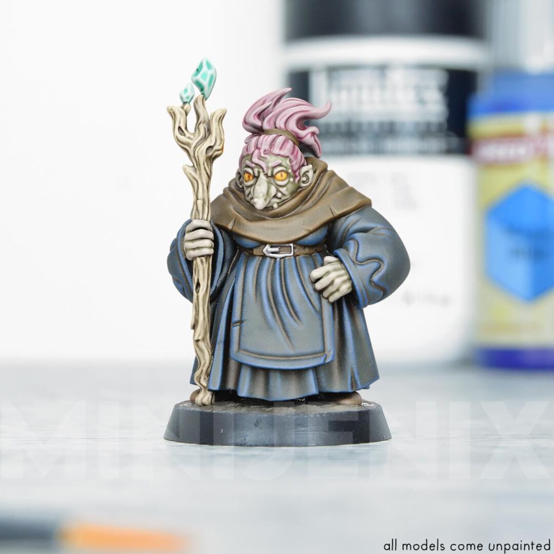 OLD SWAMP HAG Fantasy: Frostgrave, Pathfinder, D&D, Resin Miniature C67 ...
