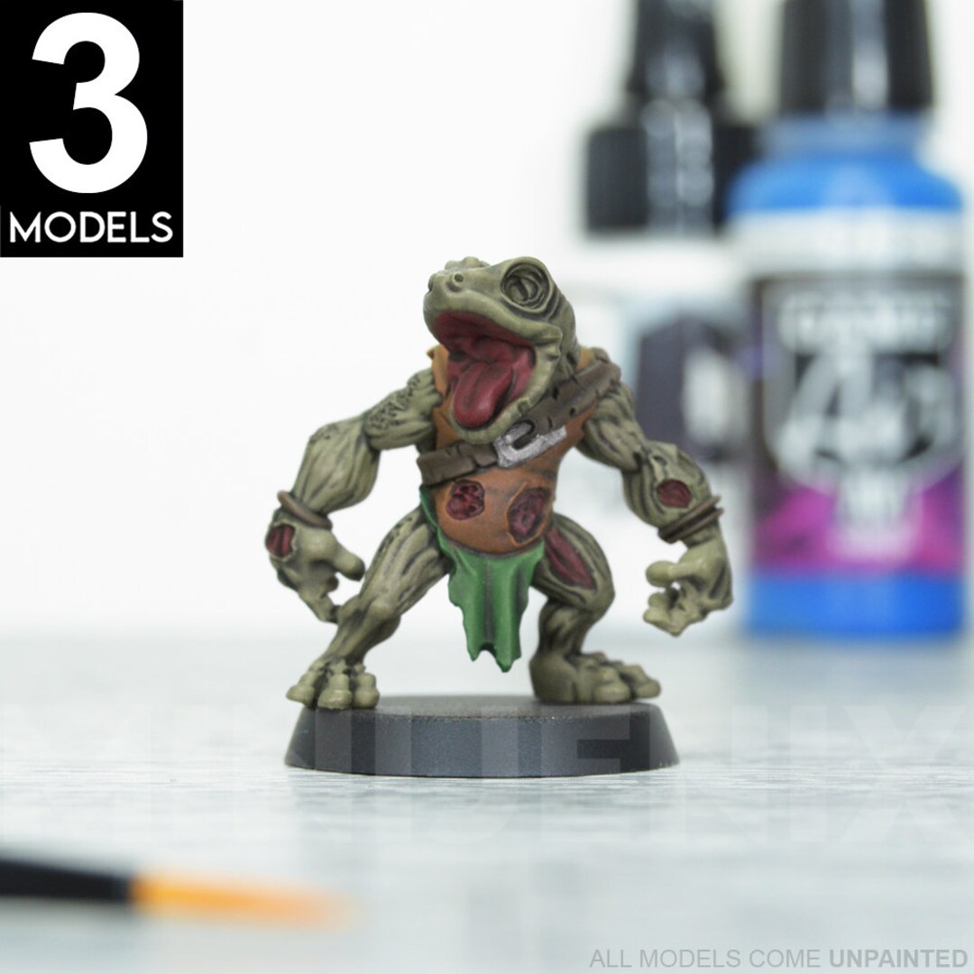 J18 UNDEAD FROG FOLK Fantasy: Frostgrave, Pathfinder, D&D, Resin ...