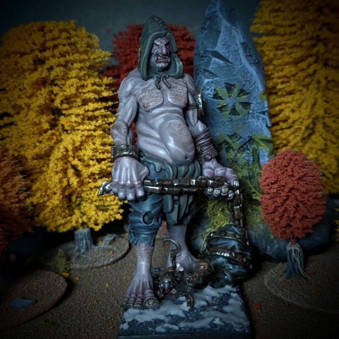 UNPAINTED FLAIL TITAN Fantasy: Frostgrave, Pathfinder, D&D, Resin ...
