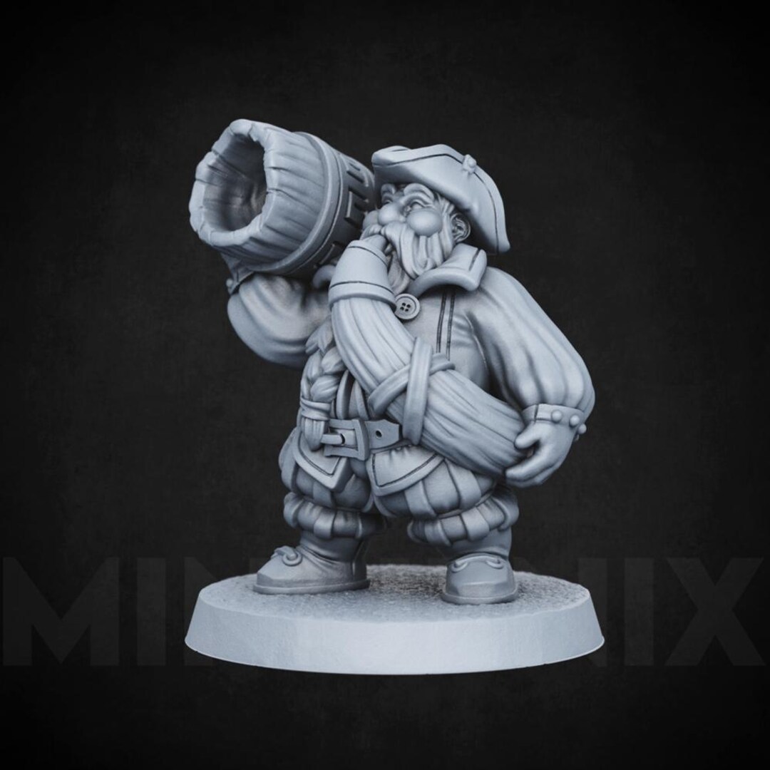 DWARF HORNBLOWER BARD Miniatures of Madness, D&D, Tabletop Unpainted ...